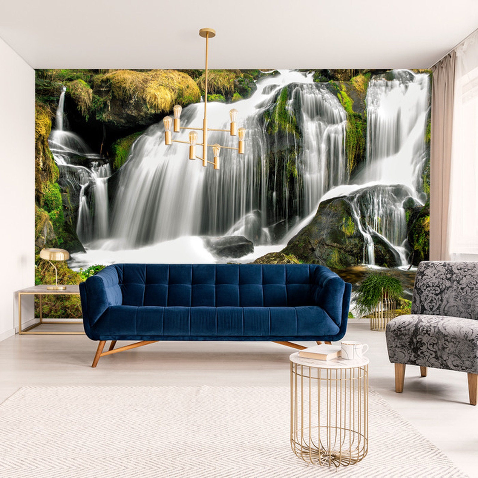 Waterfall Natural Forest Wallpaper Mural Wall Decor Art Print ...