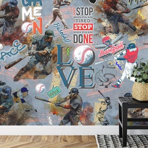 Graffiti Baseball Gym Decor Urban Street Motivation Gift Art Print ...