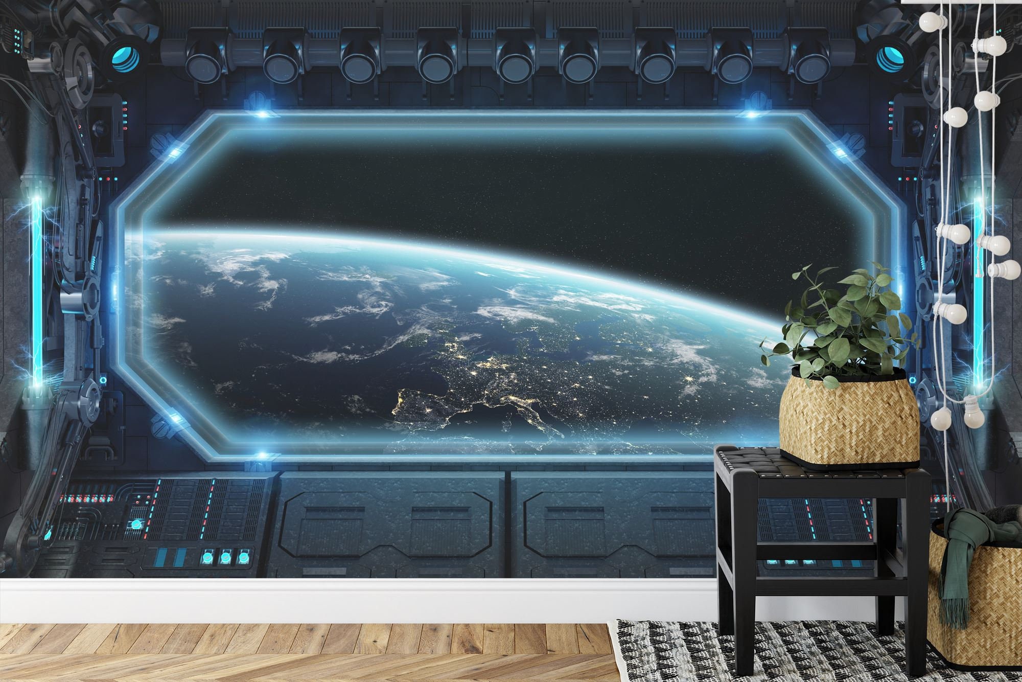 Outer Space Spaceship Window View Gift, Stars Astronomy Kids Room Decor ...