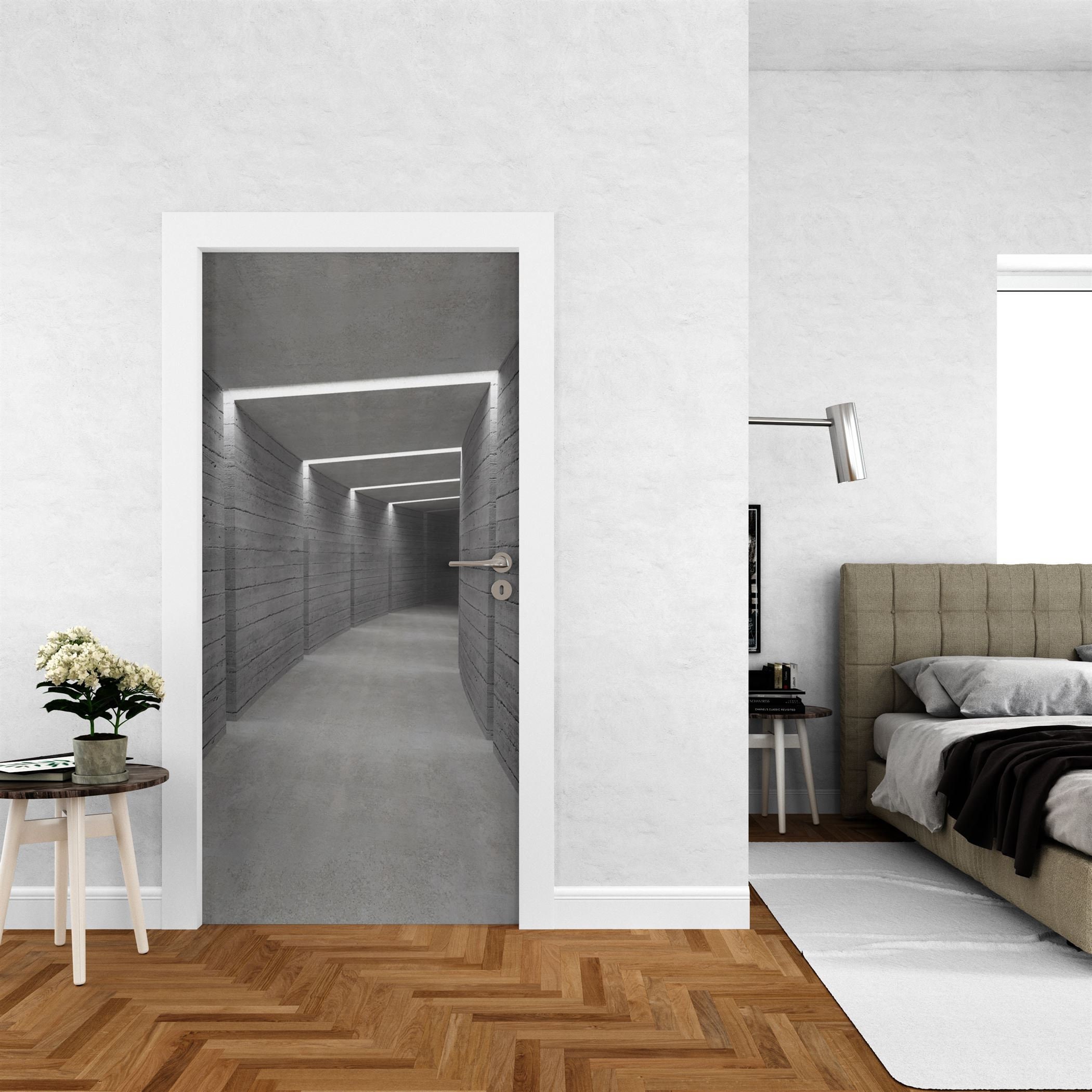 Tunnel Door Decal, Peel and Stick Removable Door Sticker 91cm X 211cm ...
