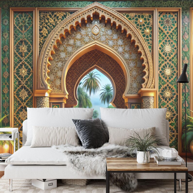 Islamic Arches Wallpaper Mural, Arabian Nights Decor, Peel and Stick - Etsy
