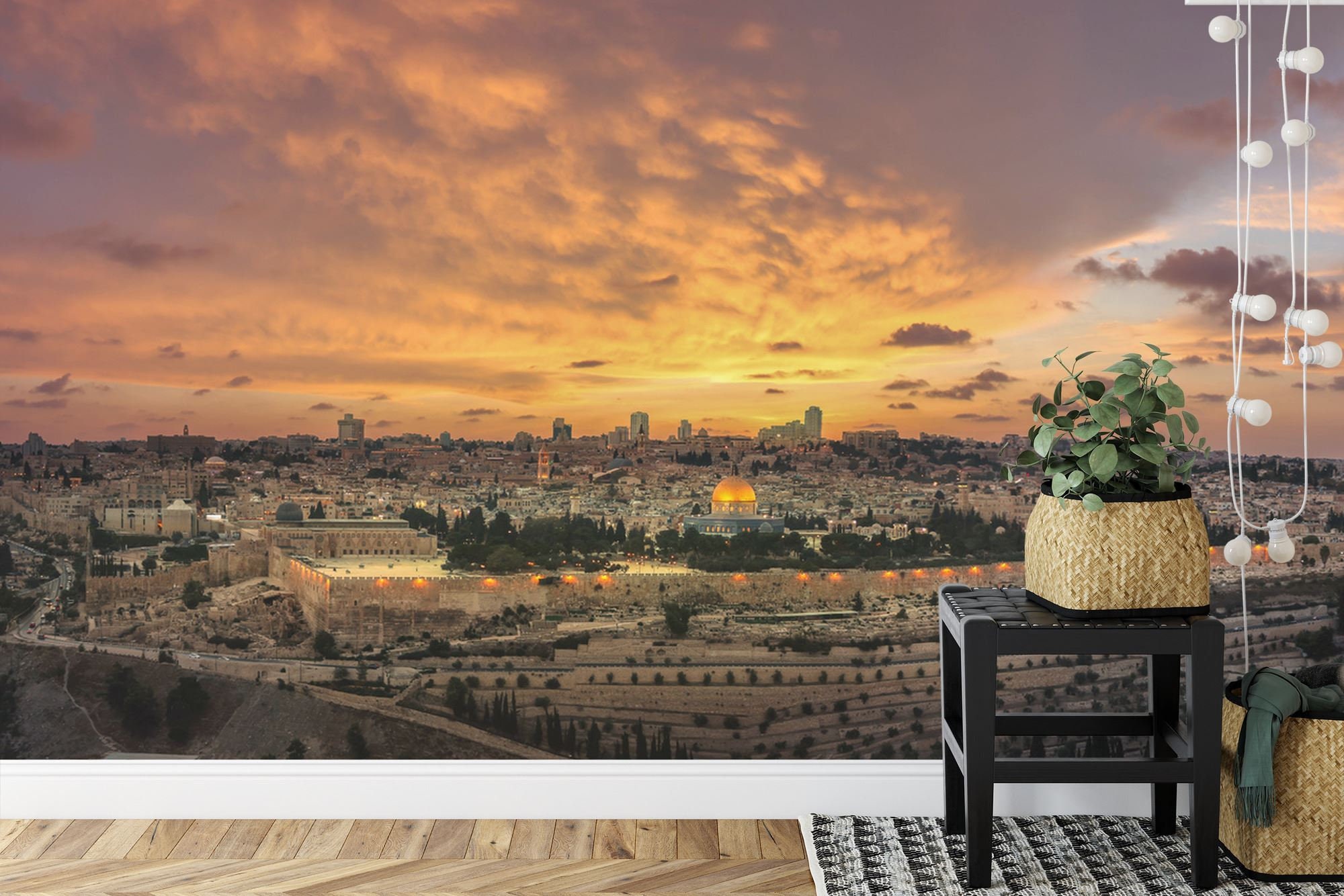 Jerusalem Sunset View Wallpaper Mural, Peel and Stick - Etsy