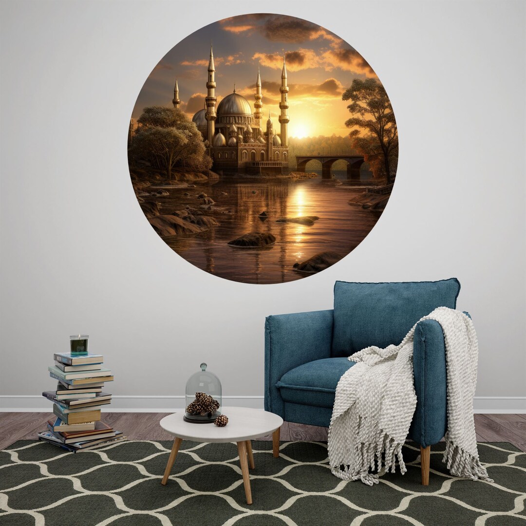 Islamic Ornament Ritual Art Circle Poster Photomural Wall Décor Easy ...