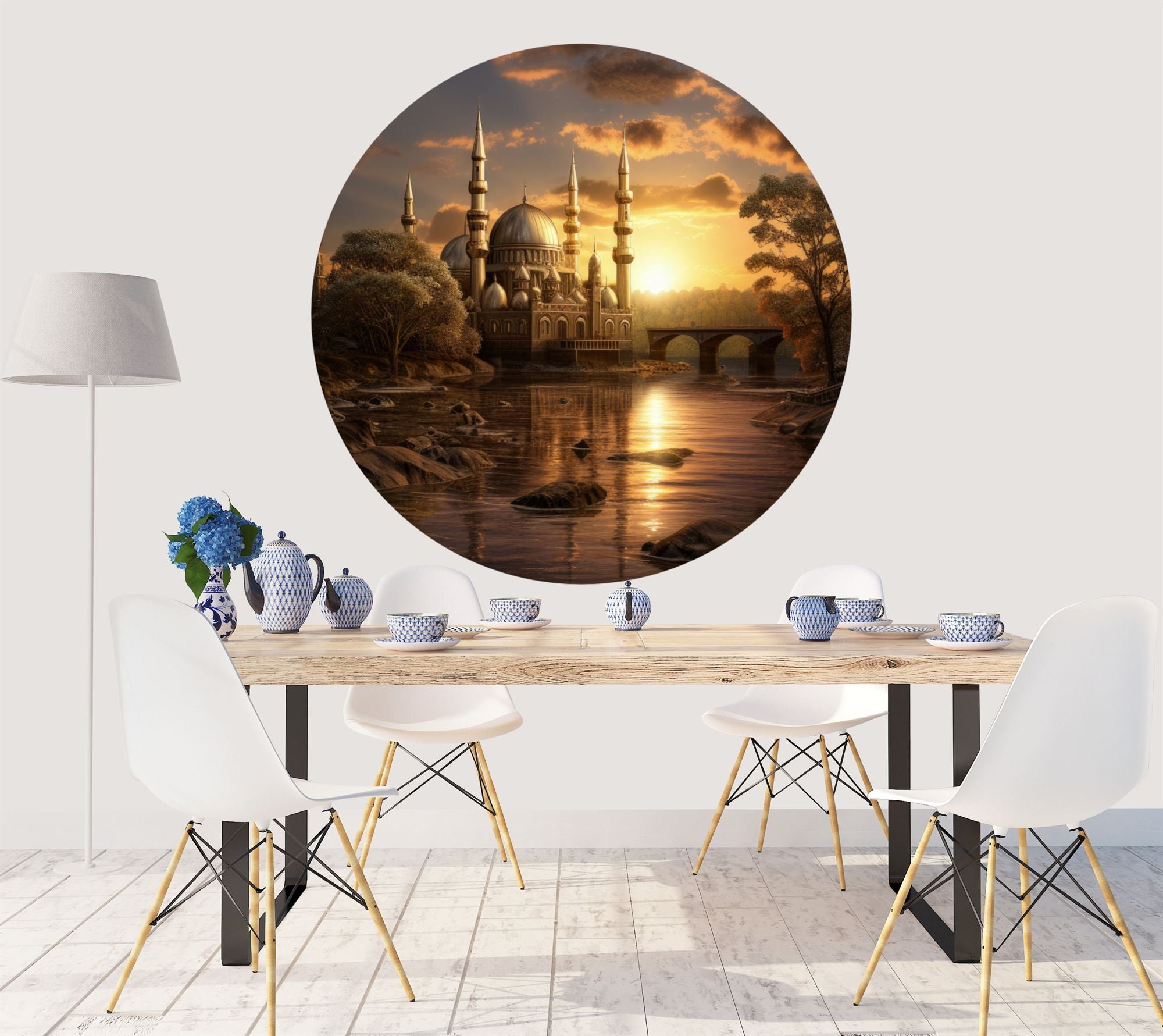 Islamic Ornament Ritual Art Circle Poster Photomural Wall Décor Easy ...