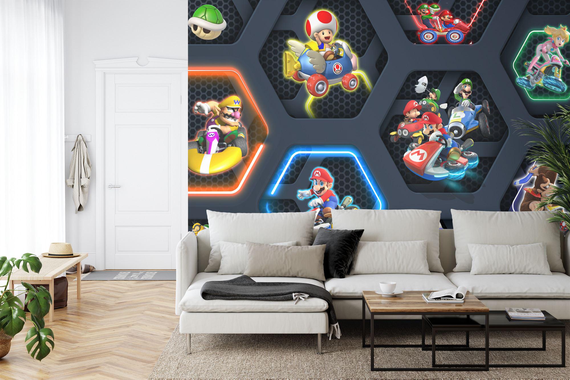 Gaming Room Mural, Game Character Wall Decal, Peel and Stick Wallpaper ...