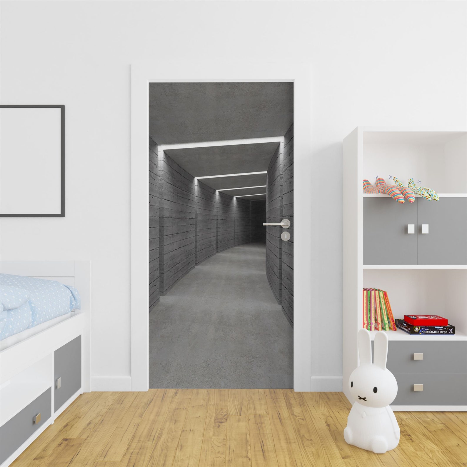 Tunnel Door Decal, Peel and Stick Removable Door Sticker 91cm X 211cm ...