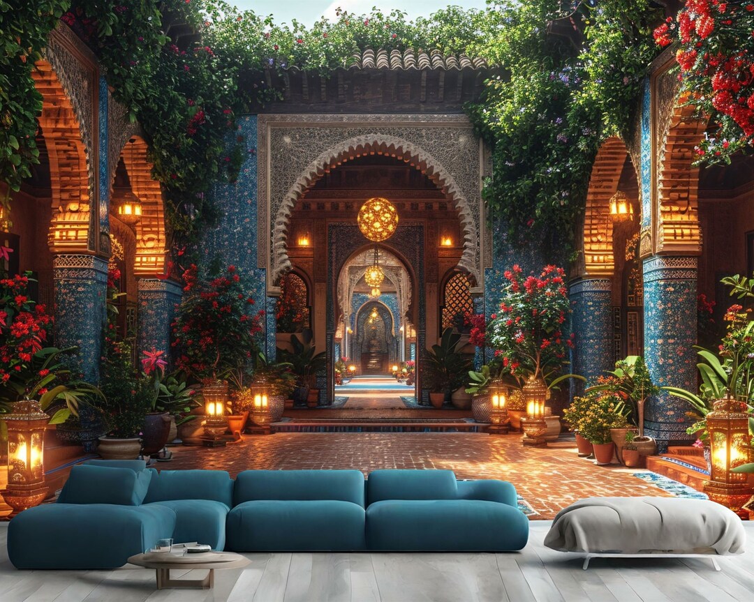 Arabian Nights Decoration Islamic Arches Gift, Art Print Photomural ...