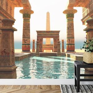 Ancient Egypt Swimming Pool Hieroglyphic Engravings, Sunny Temples Easy ...