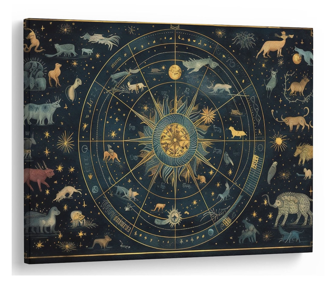 Zodiac Signs in the Center Cosmic Astrology Generative AI Natural ...