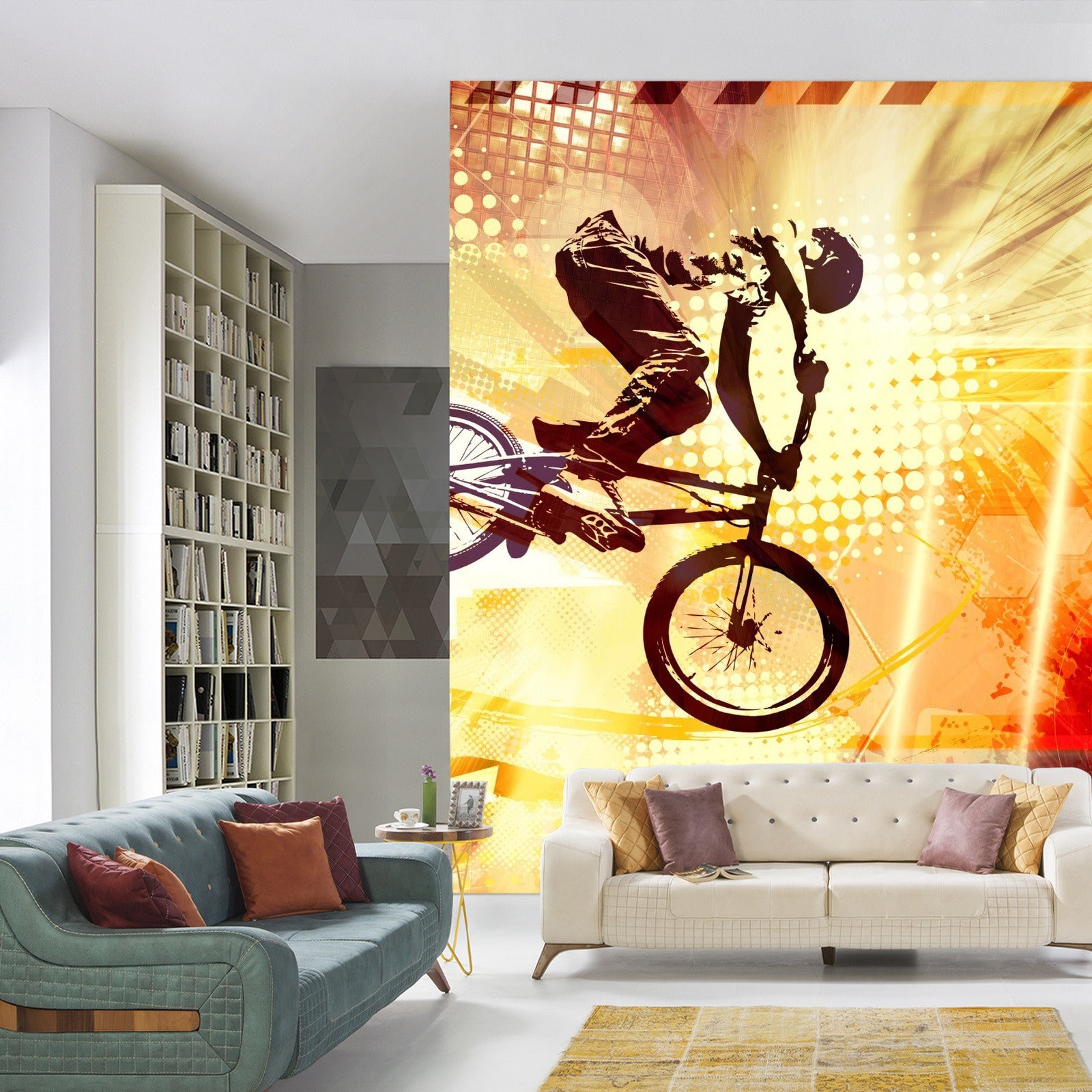 Cyclist Rider Cycling Sport Wallpaper Mural Art Print Photomural Wall ...