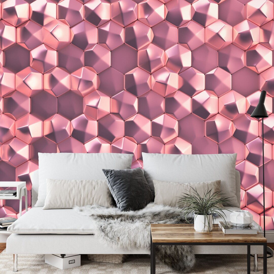 Gold Metal Background Pattern 3D Rendering Gift, Art Print Photomural ...