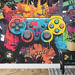 Gaming Room Game Playing Kids Room Decor Gift, Art Print Photomural ...