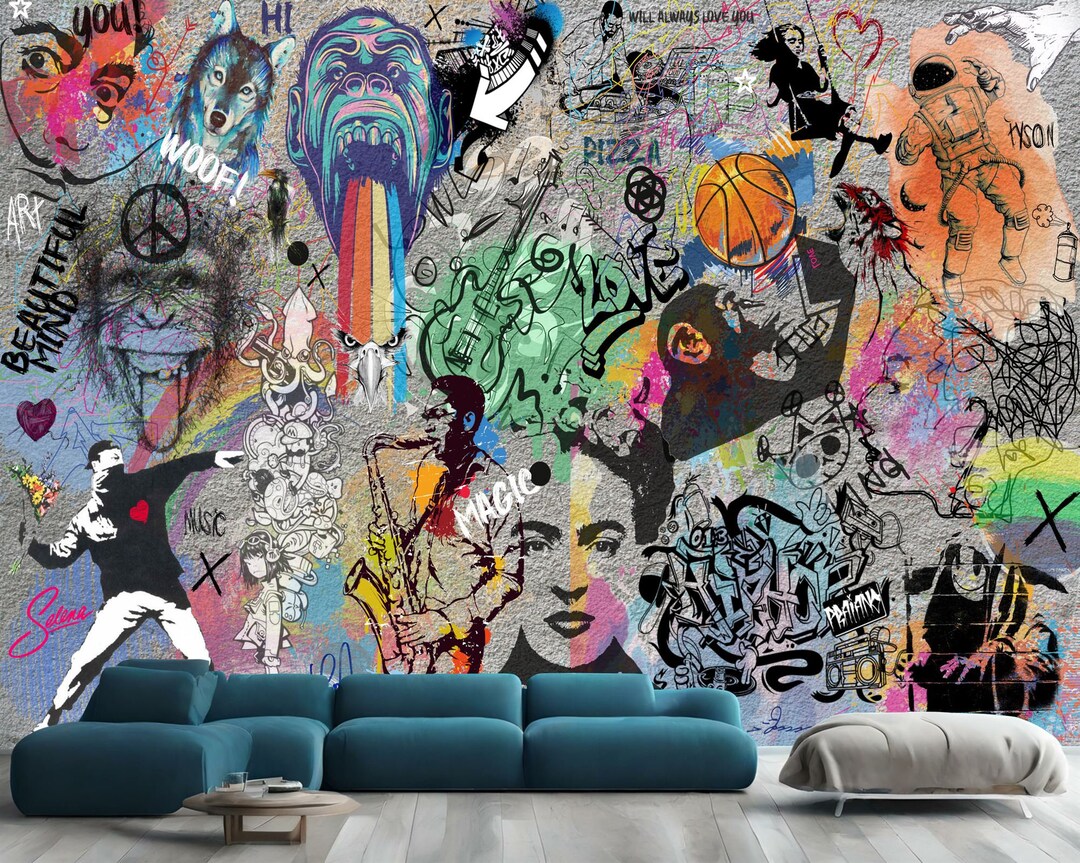 Wallpaper Street Art Urbanism Graffiti Mural Modern Urban Style Wall ...