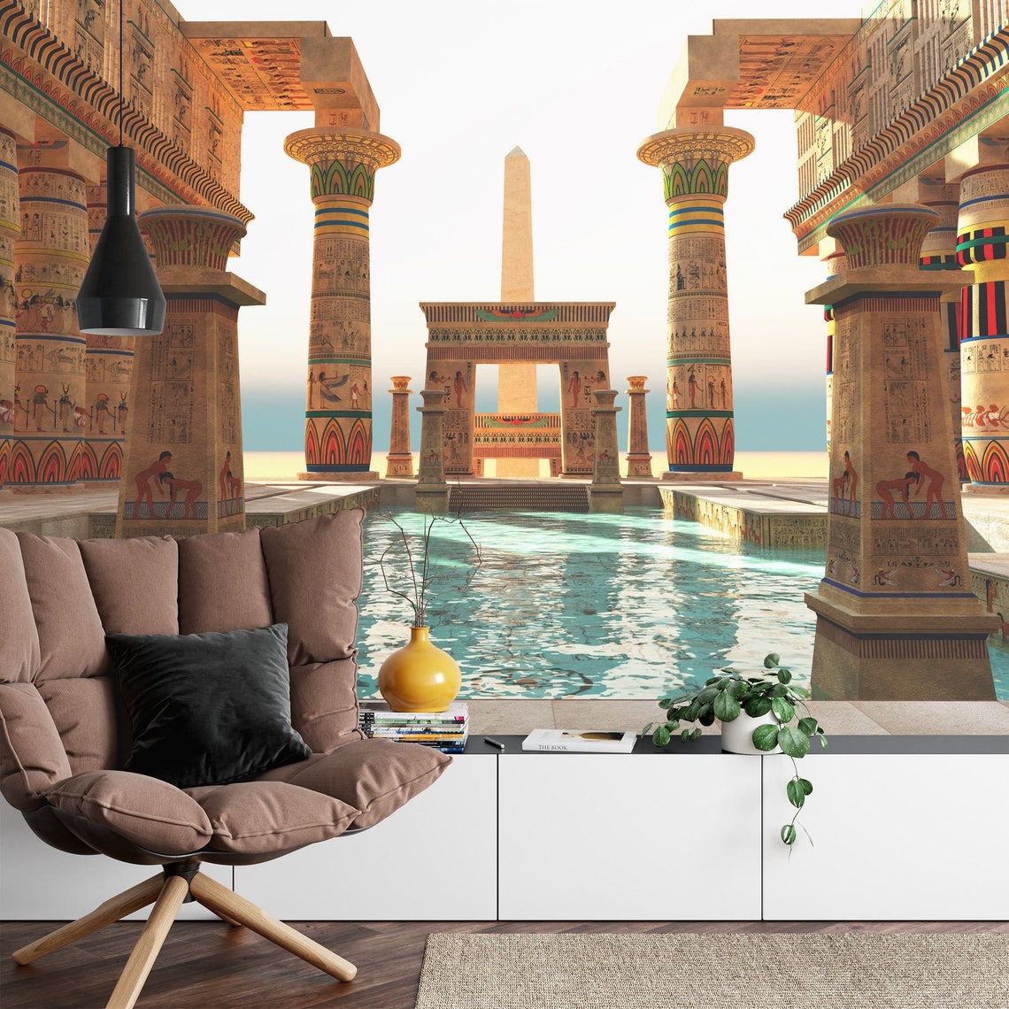 Ancient Egypt Swimming Pool Hieroglyphic Engravings, Sunny Temples Easy ...