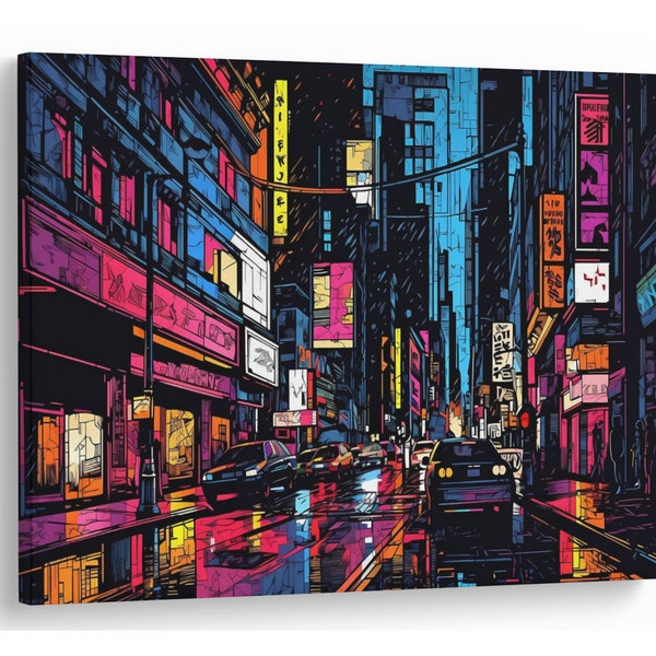 Neon Canvas Art - Etsy