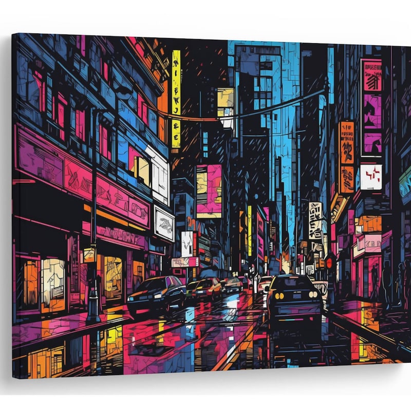 Neon Canvas Art - Etsy