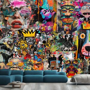 Wallpaper Street Art Urbanism Graffiti Mural Modern Urban Style Wall ...