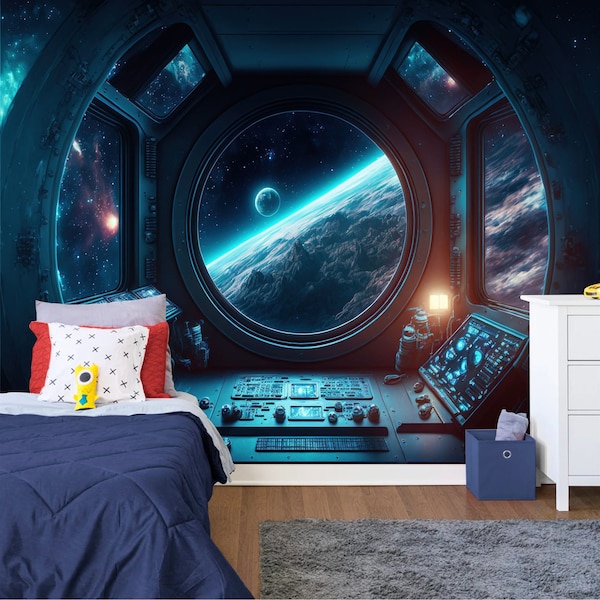 Space Wall Mural - Etsy