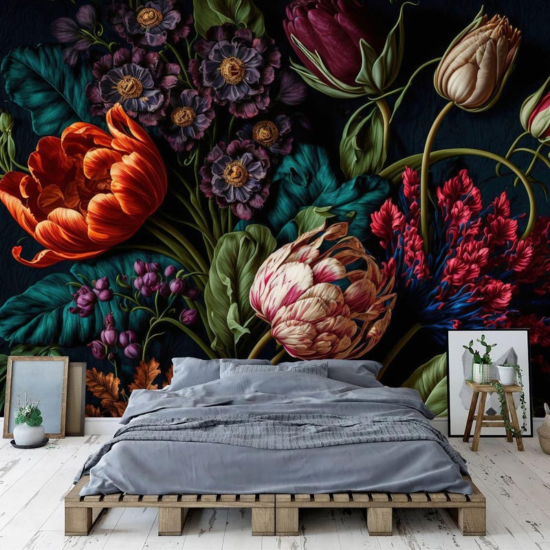 Floral Wallpaper - Etsy UK