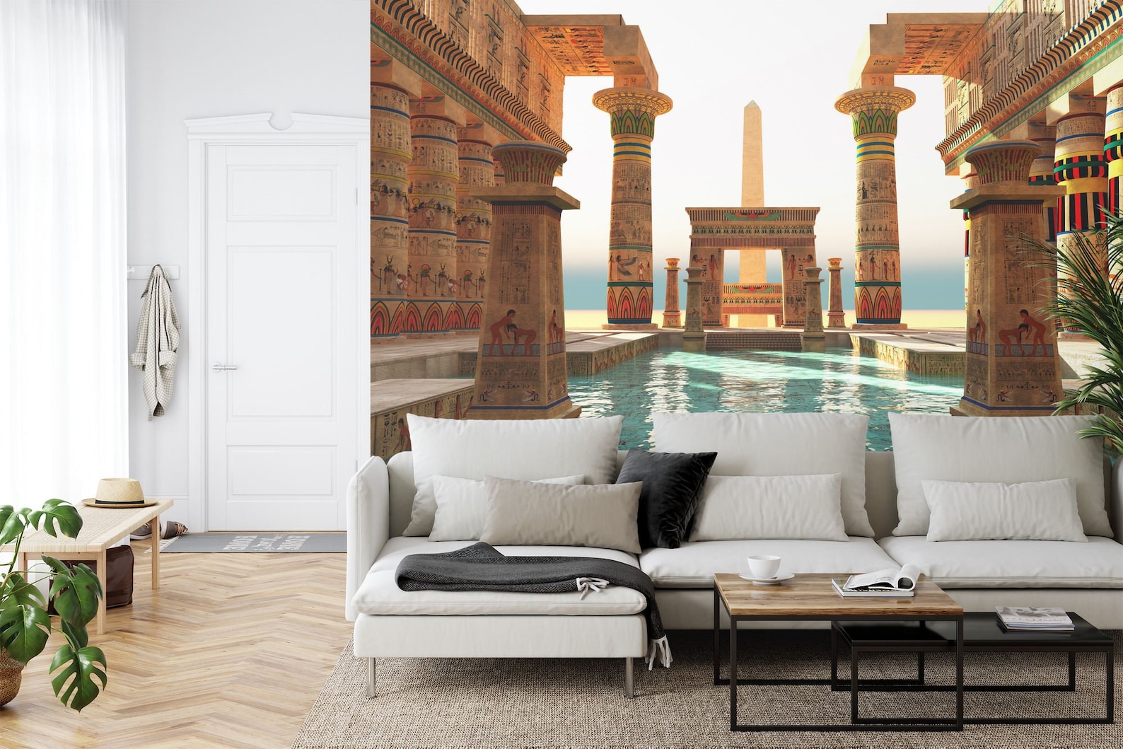 Ancient Egypt Swimming Pool Hieroglyphic Engravings, Sunny Temples Easy ...