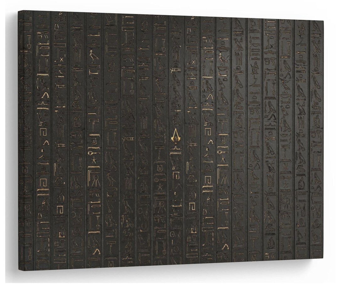 Pharaonic Hieroglyphic Gold Symbols Ancient Egyptian Black Natural ...