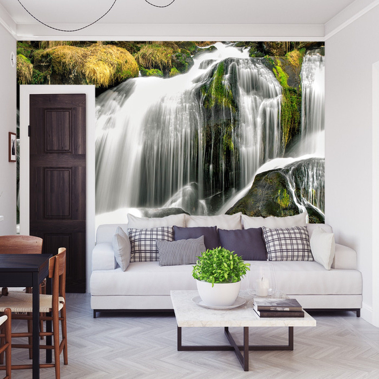 Waterfall Natural Forest Wallpaper Mural Wall Decor Art Print ...