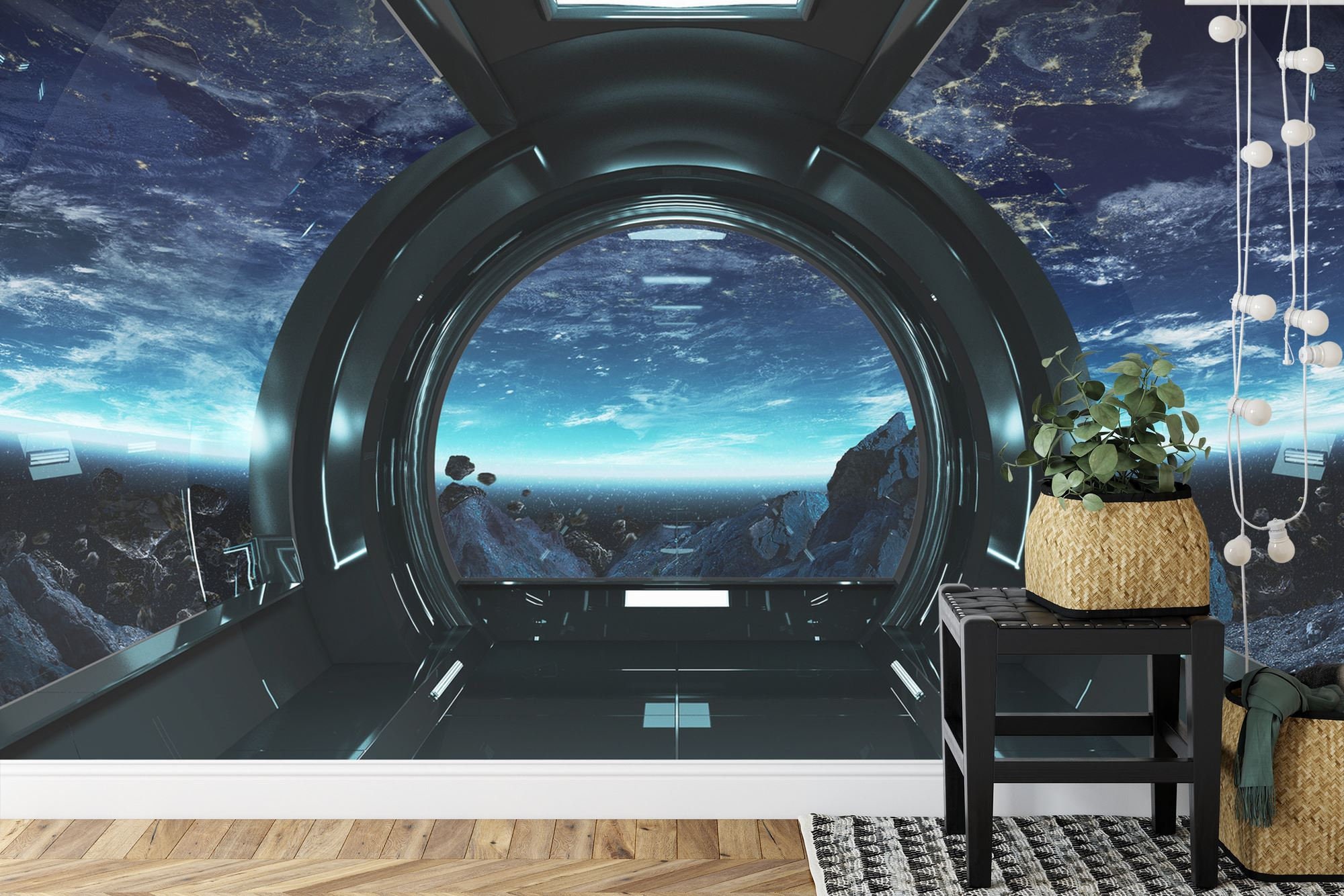 Outer Space Spaceship Window View Gift, Stars Astronomy Kids Room Decor ...
