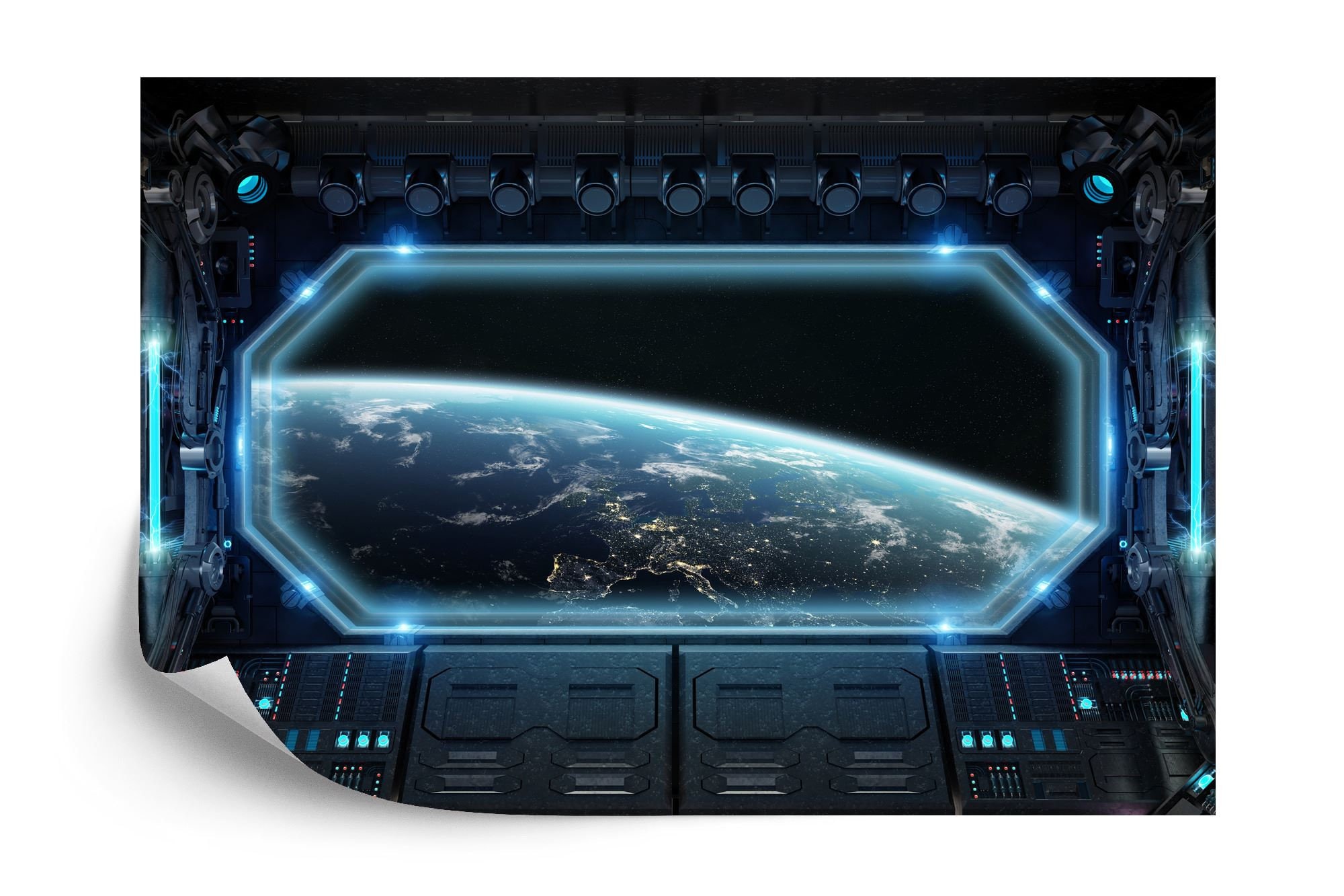 Outer Space Spaceship Window View Gift, Stars Astronomy Kids Room Decor ...