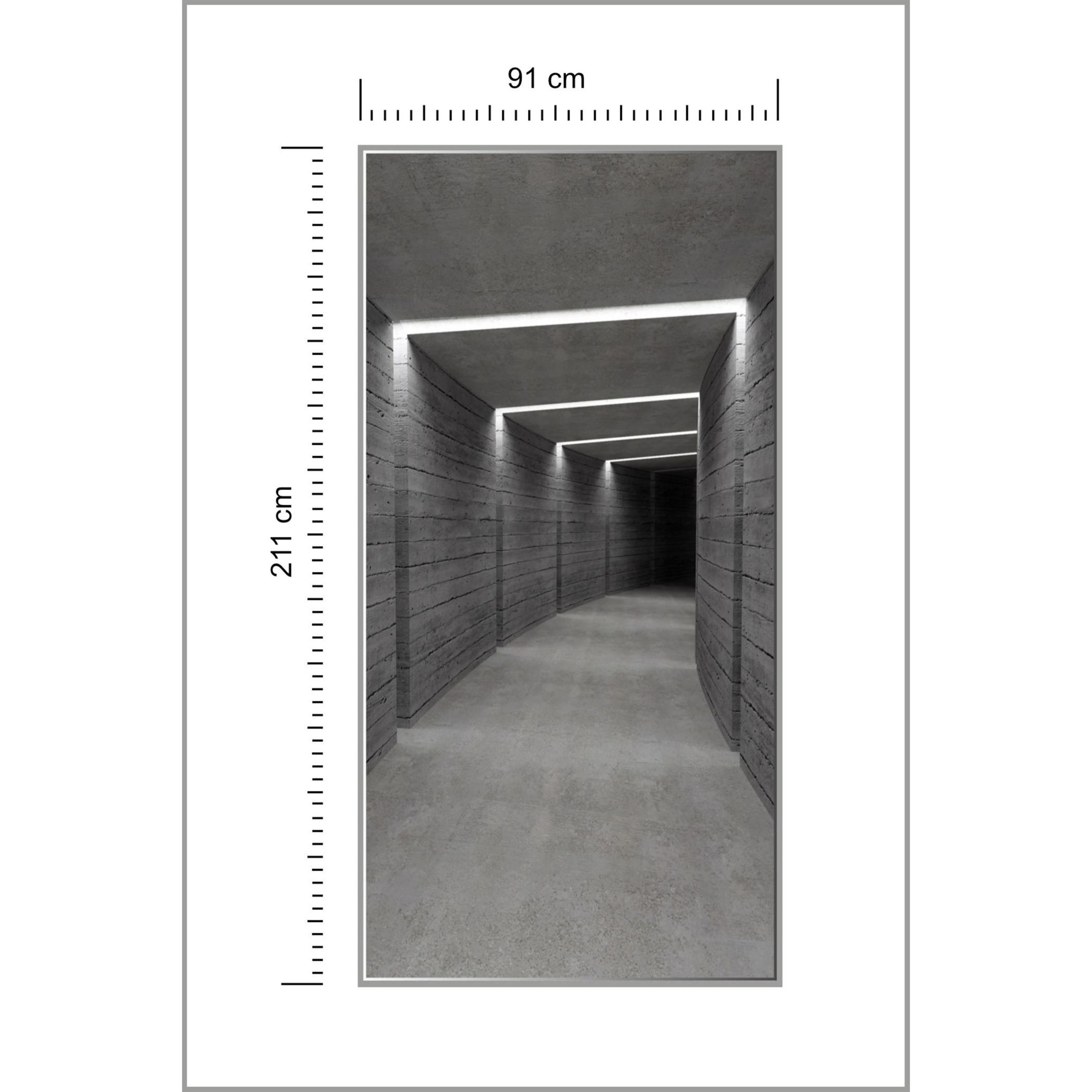 Tunnel Door Decal, Peel and Stick Removable Door Sticker 91cm X 211cm ...