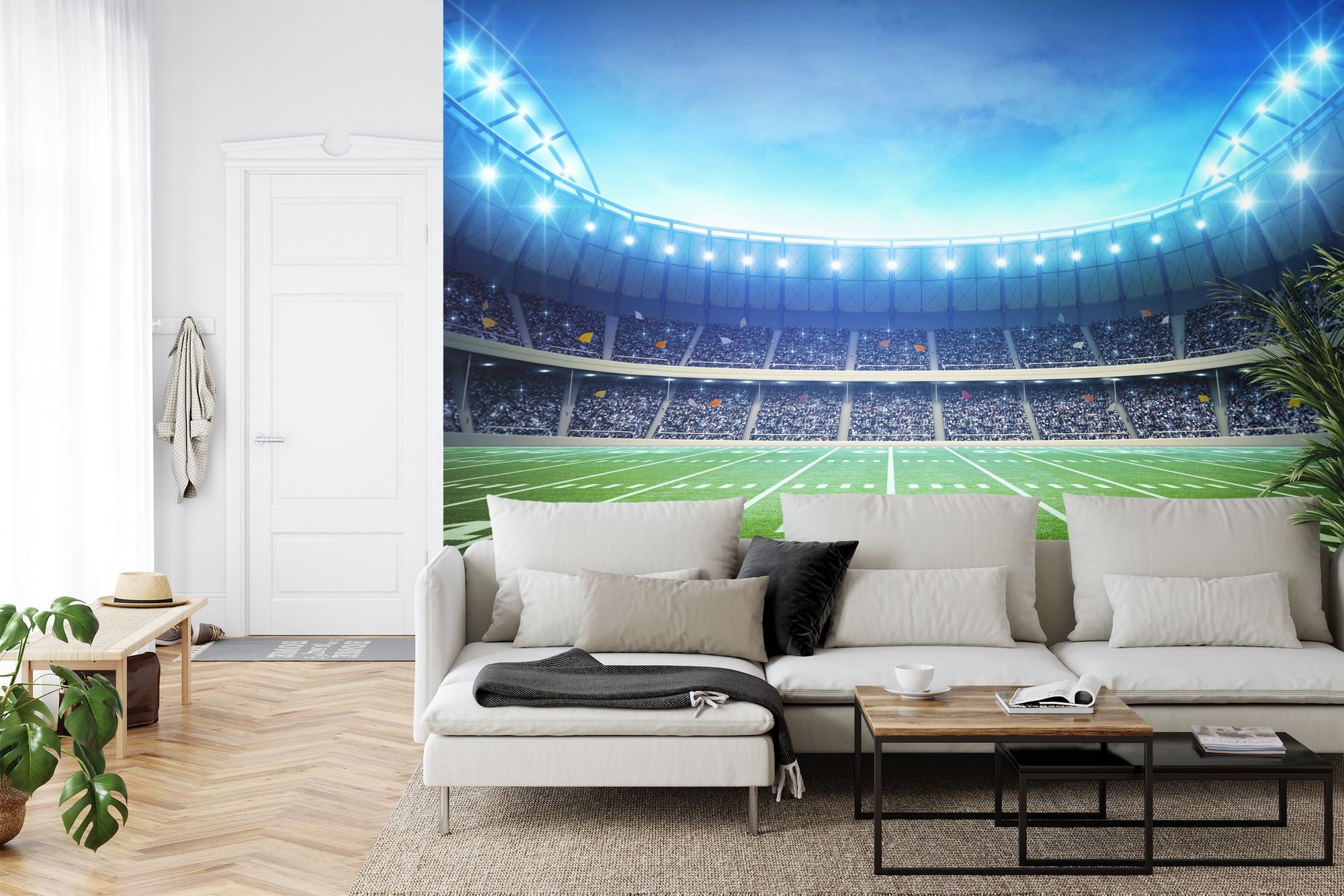 American Football Stadium Wallpaper Mural, Peel and Stick Wall Decal - Etsy