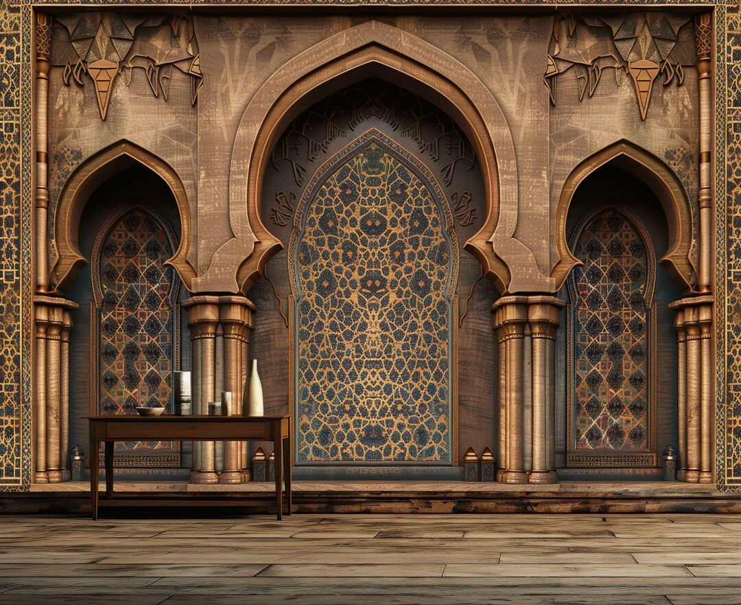 Arabian Nights Decoration Islamic Arches Gift, Art Print Photomural ...