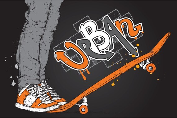 Skateboard Graphic Wallpaper