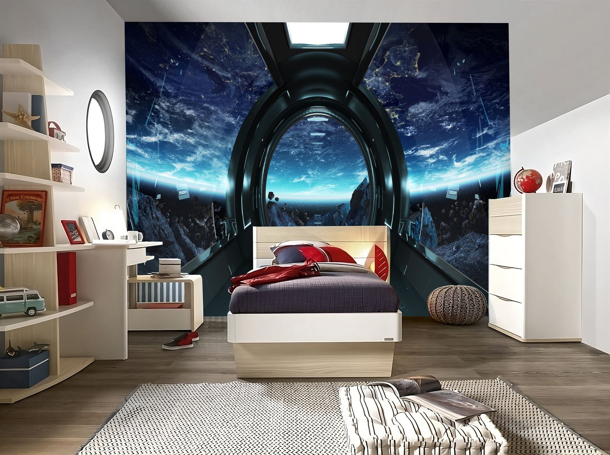 Outer Space Spaceship Window View Gift, Stars Astronomy Kids Room Decor ...