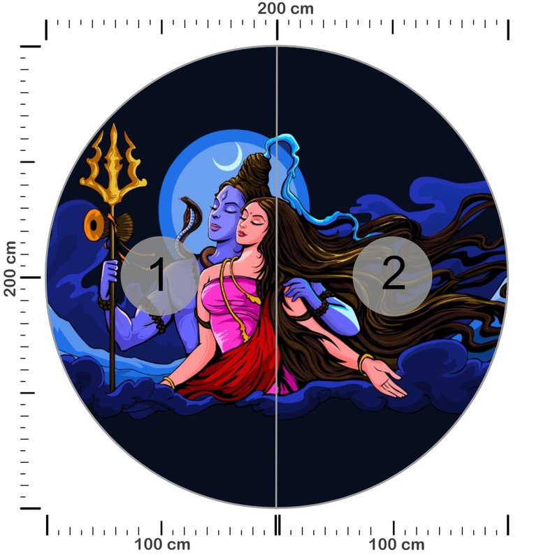 Lord Shiva & Parvati Wall Art, Peel and Stick Poster - Etsy