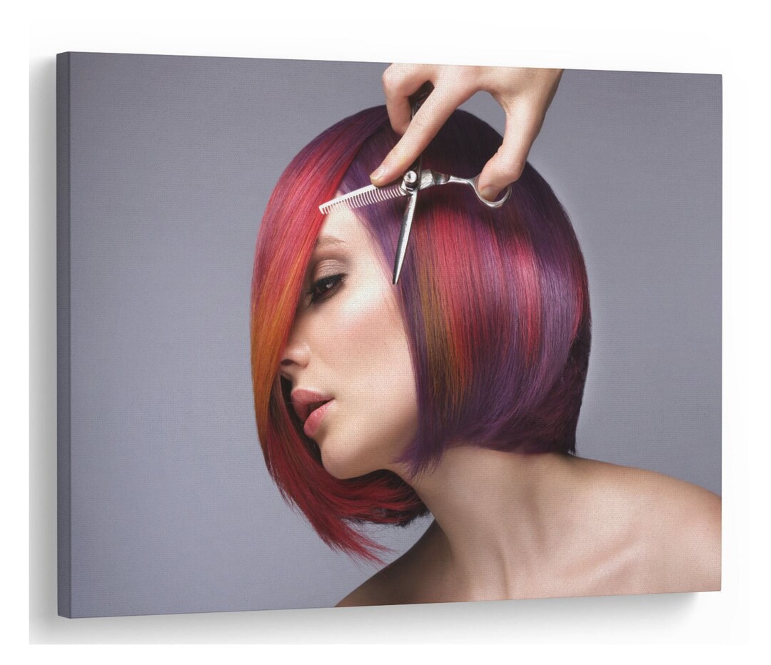 Beauty, Hair Salon Modern Hair Dresser Wall Hanging Decor Natural ...