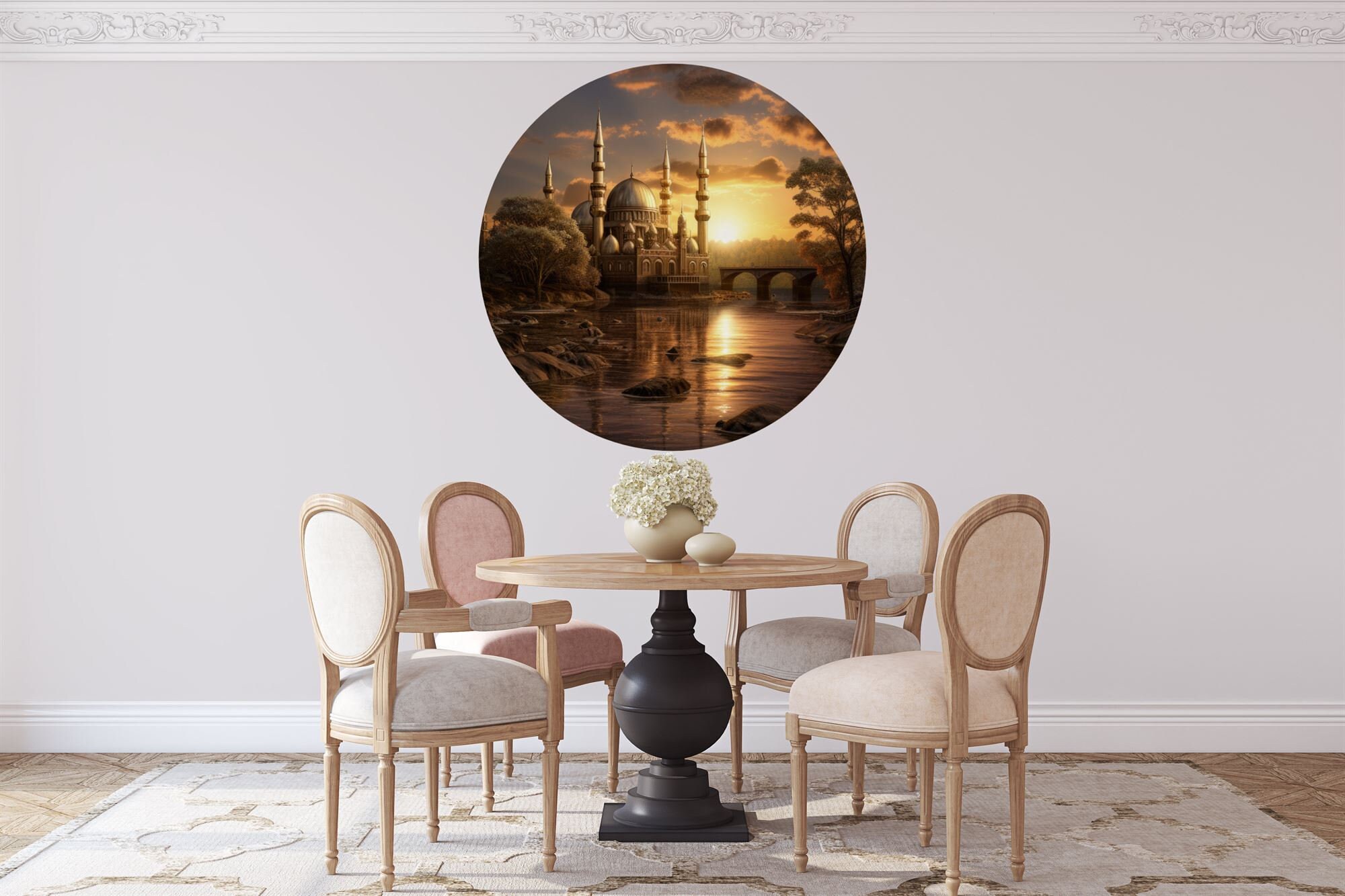 Islamic Ornament Ritual Art Circle Poster Photomural Wall Décor Easy ...