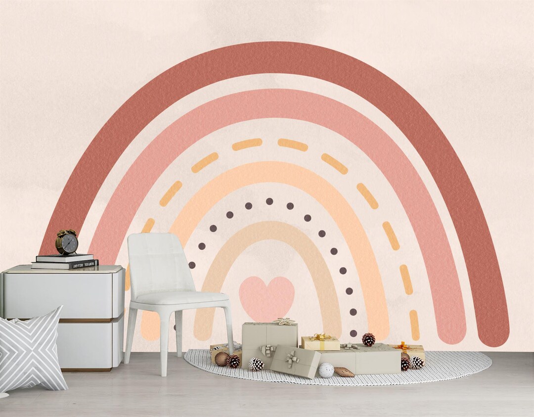 Boho Rainbow Pastel Nursery Kids Room Home Decor Wall Gift Art Print ...
