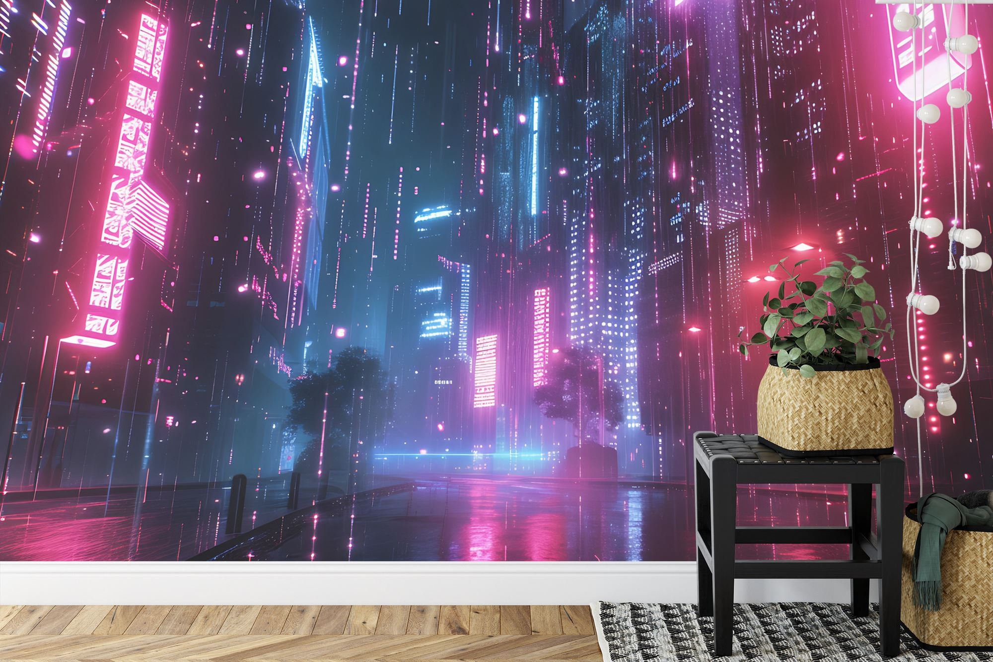 Cyberpunk City Wallpaper Mural, 3D Futuristic Sci-fi Wall Decal - Etsy