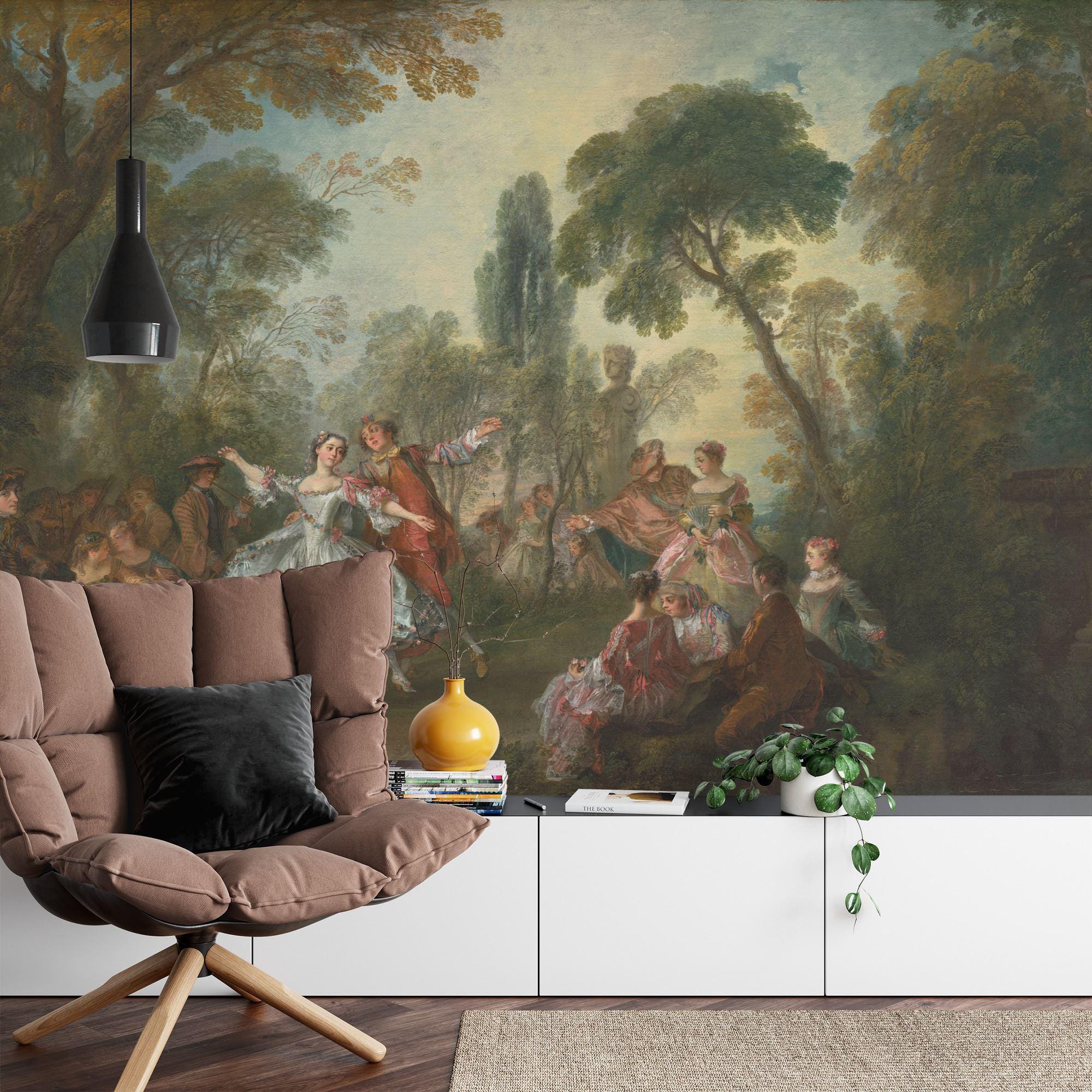 Dancing Scene Wallpaper Mural, Classic Art, Peel and Stick - Etsy
