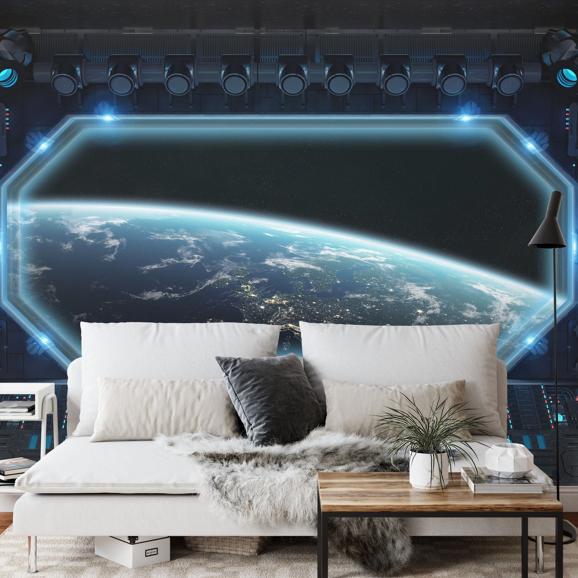 Outer Space Spaceship Window View Gift, Stars Astronomy Kids Room Decor ...