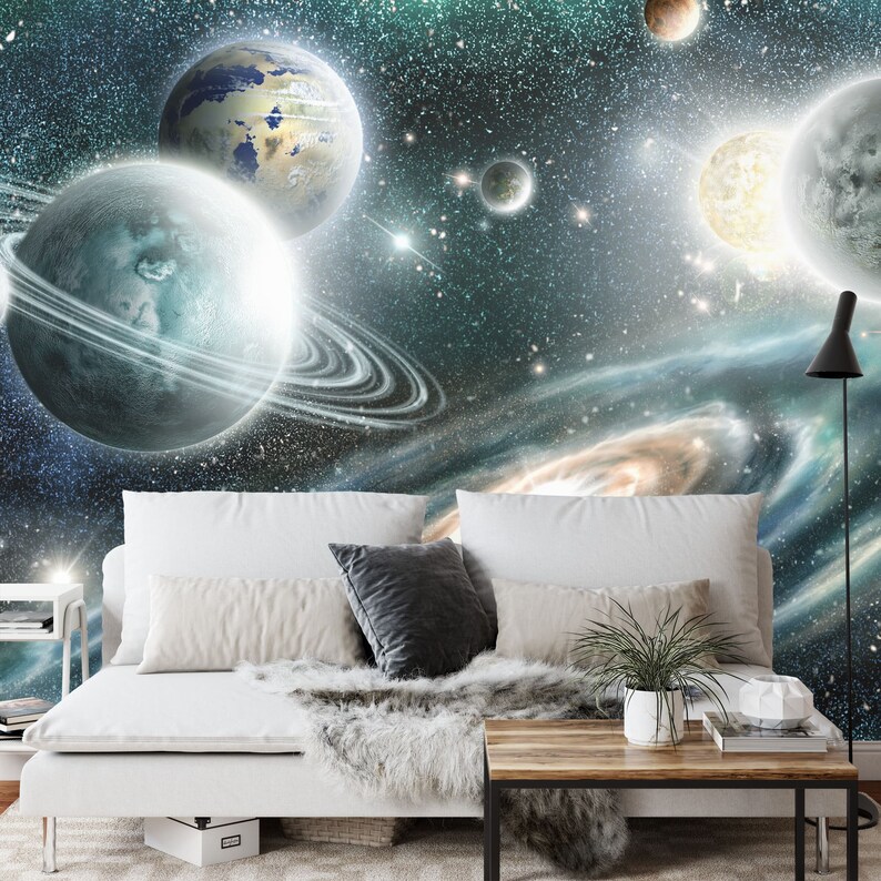 Space Astronomy Stars Galaxy Wallpaper Mural Art Print - Etsy