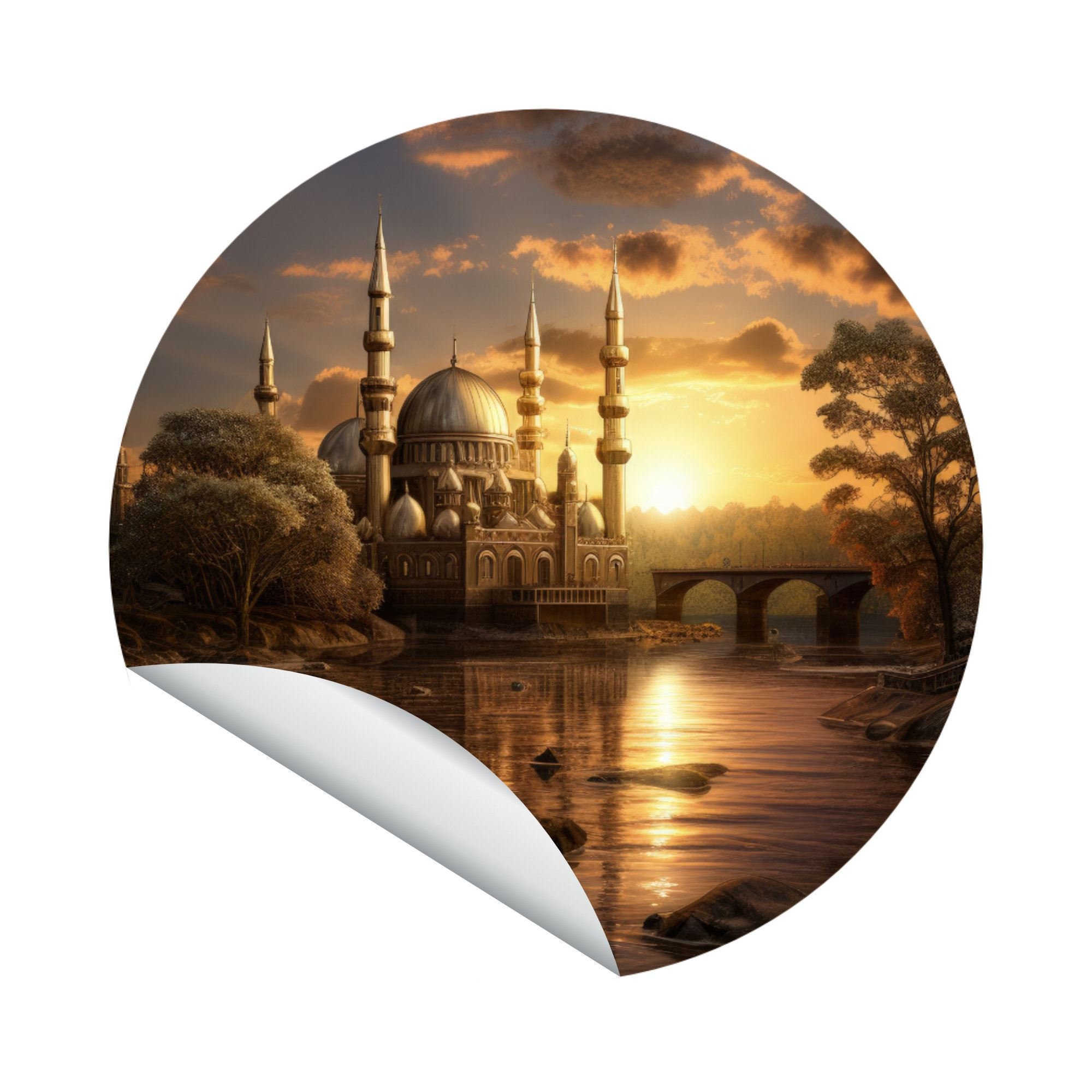 Islamic Ornament Ritual Art Circle Poster Photomural Wall Décor Easy ...