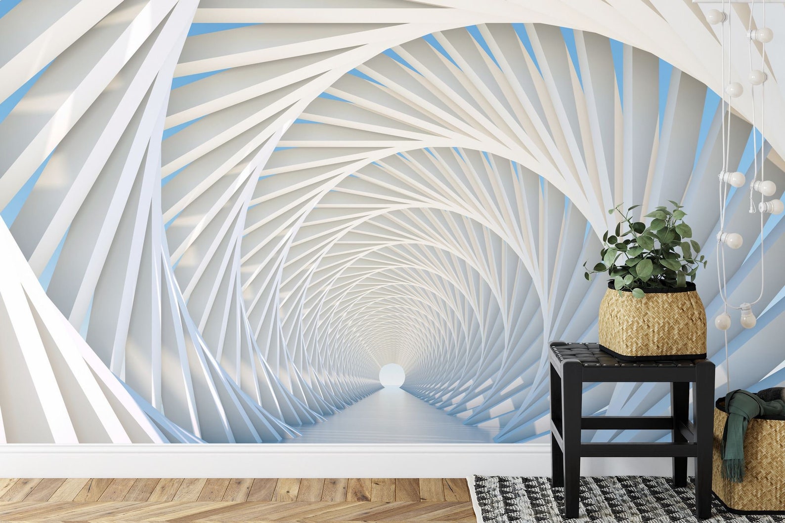 3D Prospective Tunnel Home Decor Gift, Art Print Photomural Wallpaper ...