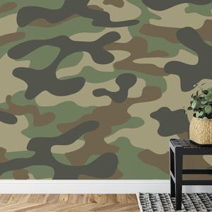 Camouflage Modern Decor Teenage Army Room Tactics Gift, Art Print ...