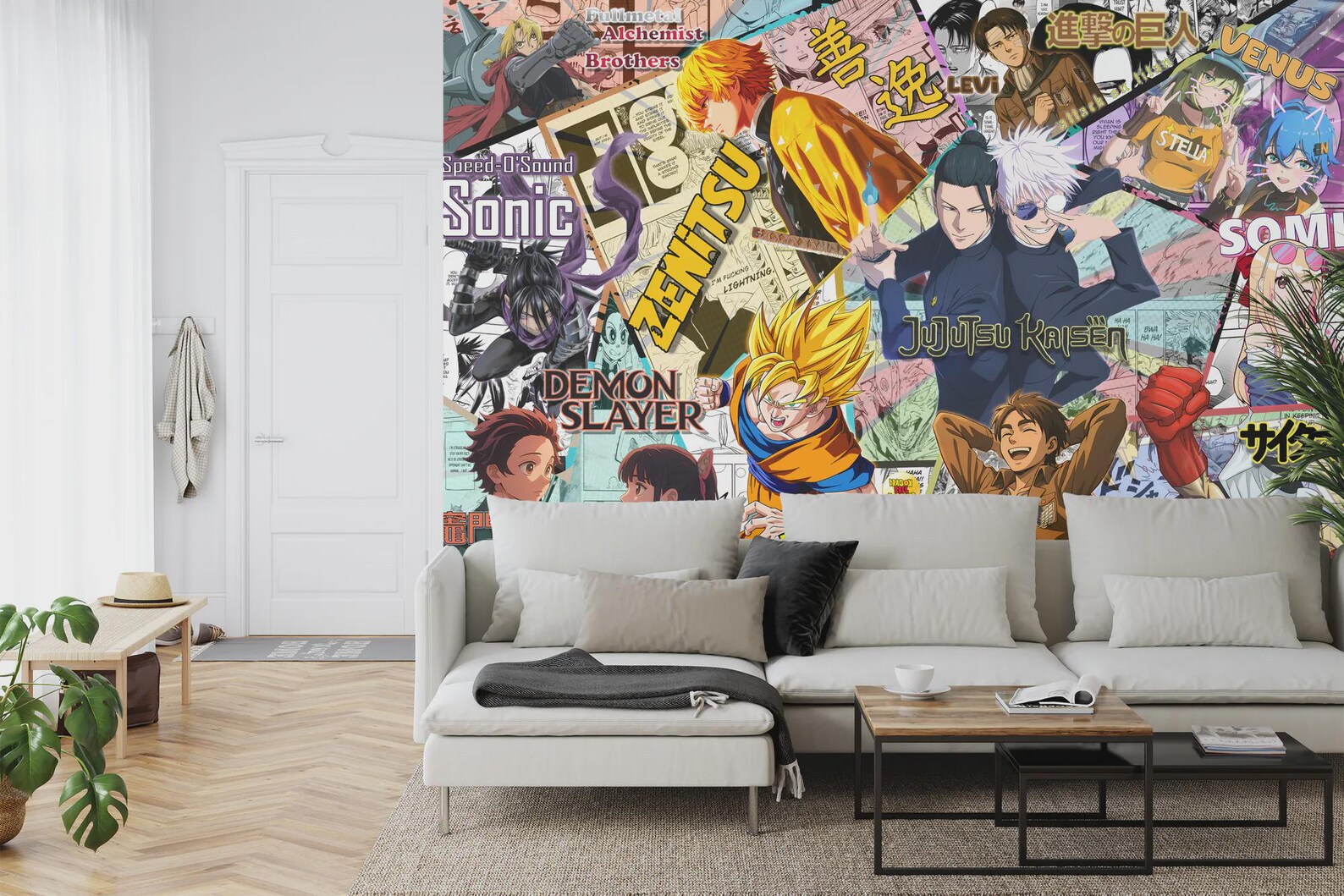 Anime Manga Collage Wallpaper Crossover, Comics Wall Mural - Etsy