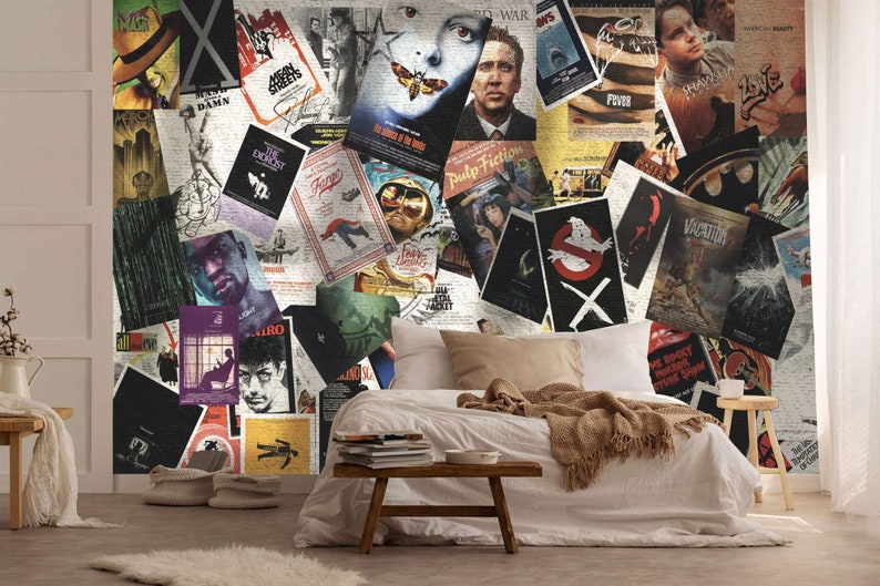 Movie Posters Collage Home Theater TV Room Gift Art Print Photomural ...