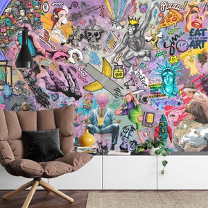 Wallpaper Street Art Urbanism Graffiti Mural Modern Urban Style Wall ...