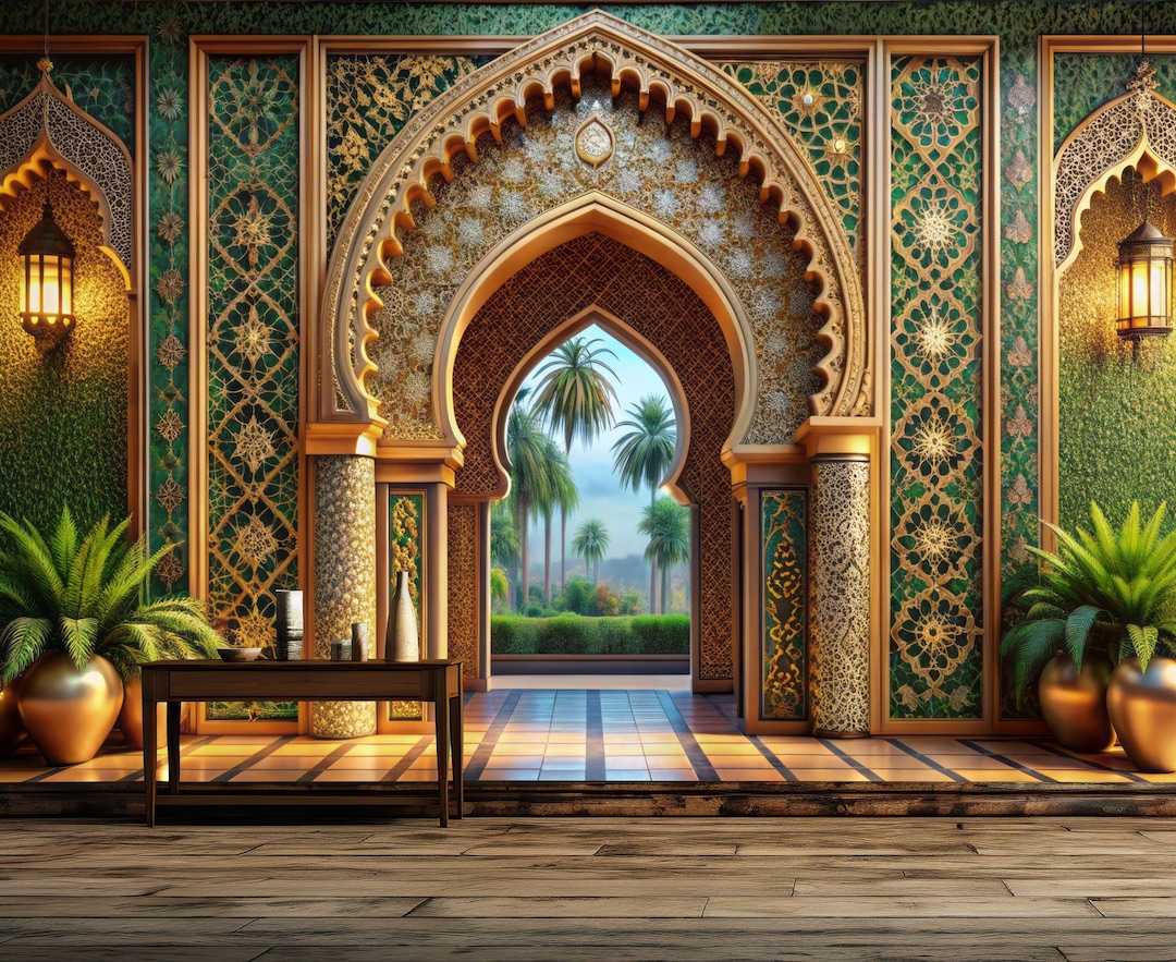 Arabian Nights Decoration Islamic Arches Gift, Art Print Photomural ...