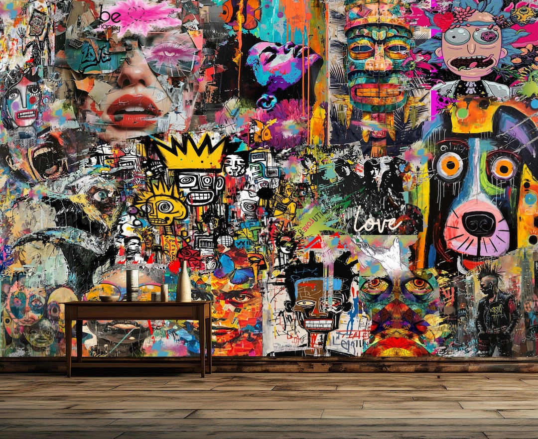 Wallpaper Street Art Urbanism Graffiti Mural Modern Urban Style Wall ...