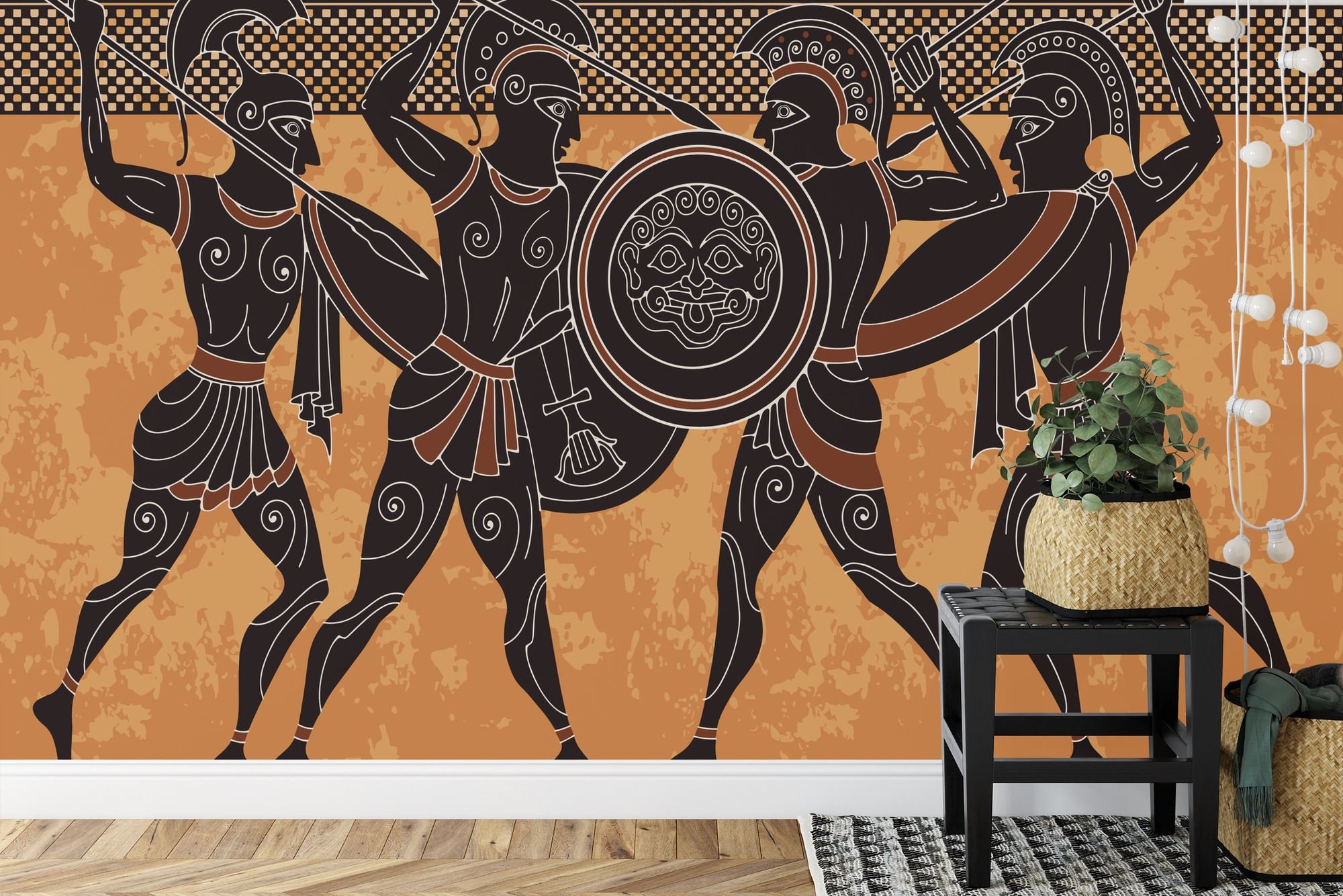Wallpaper, Spartan Warriors Wall Decal – Ancient Greek Art Mural, Easy ...